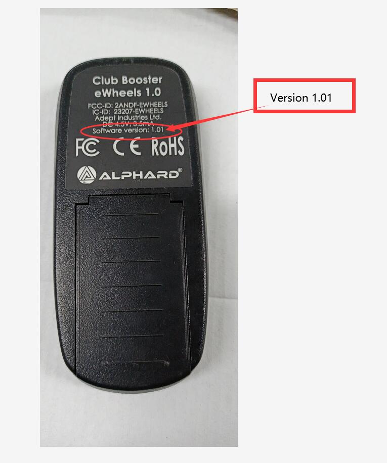 V1 Remote Control (software version 1.01) – Alphard Golf AU